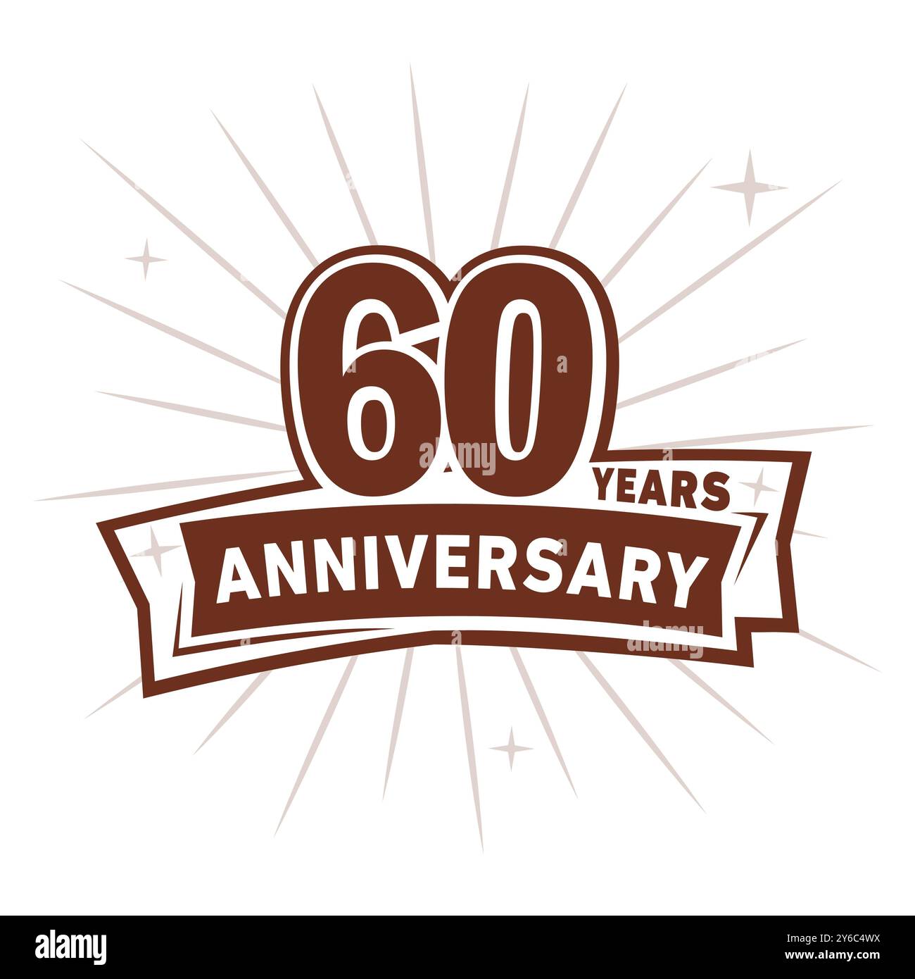 60 years anniversary celebration logo. 60th design template. Vector and ...