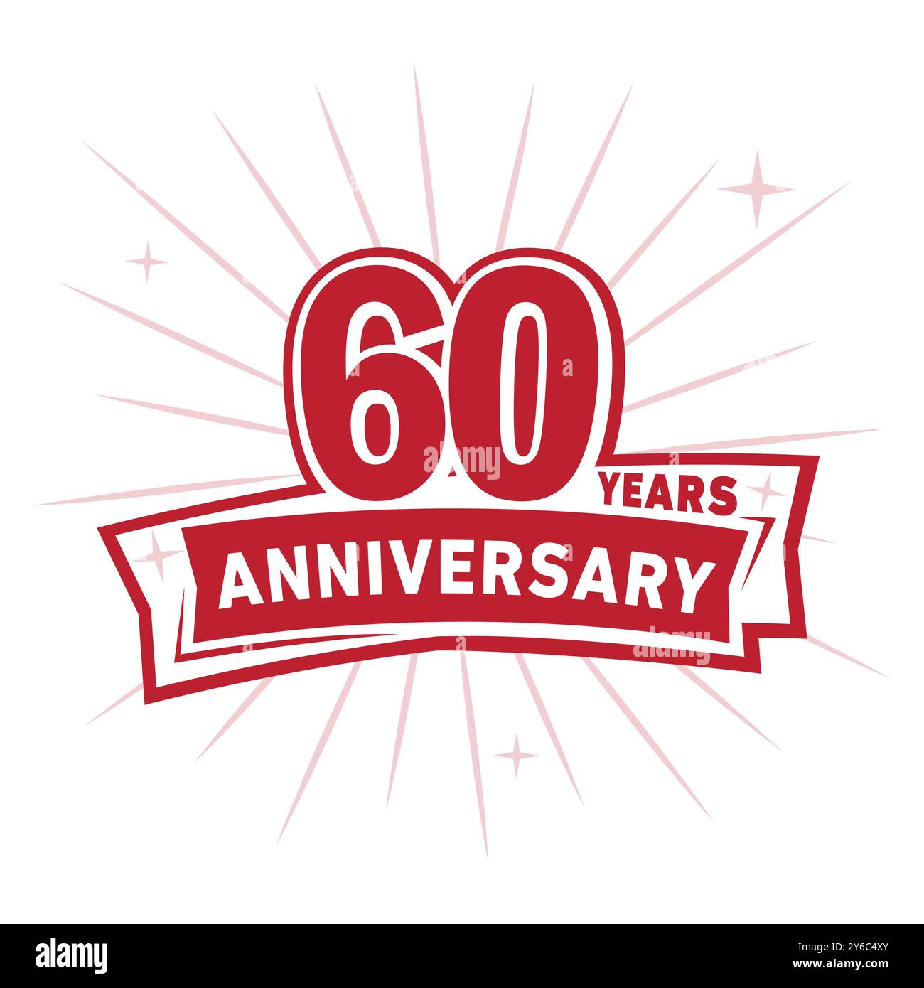 60 years anniversary celebration logo. 60th design template. Vector and ...