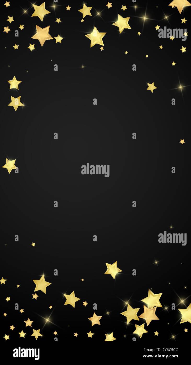 Magic stars vector overlay. Gold stars scattered around randomly ...
