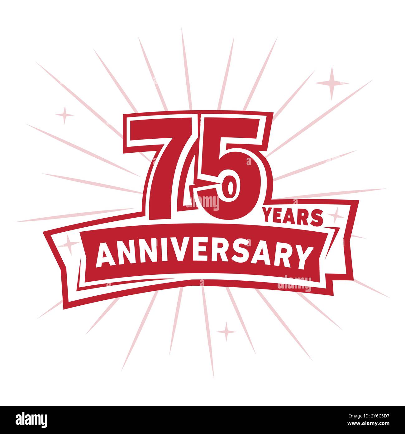 75 years anniversary celebration logo. 75th design template. Vector and ...