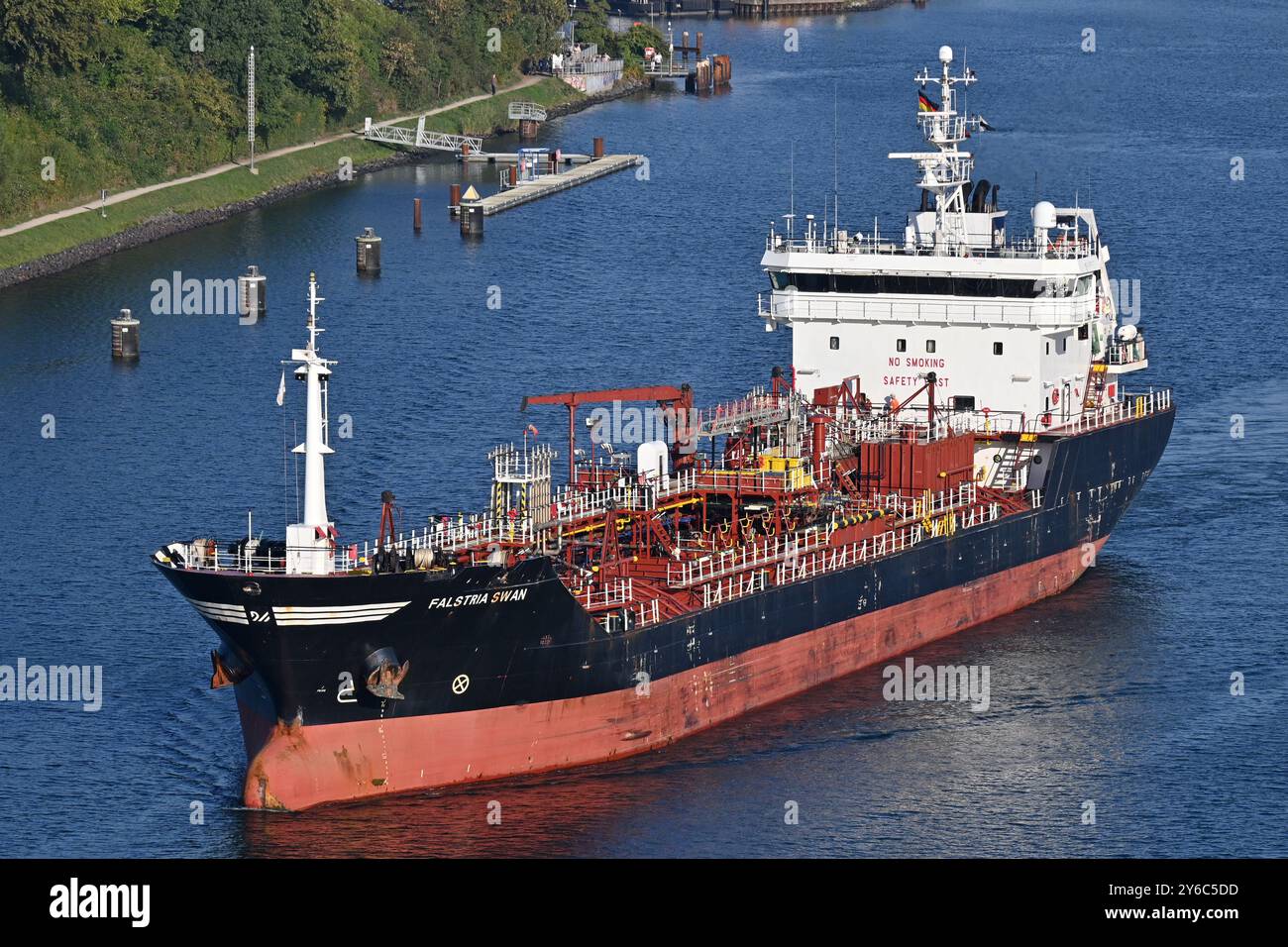 Chemical / Oil Products Tanker FALSTRIA SWAN at the Kiel Canal Stock ...
