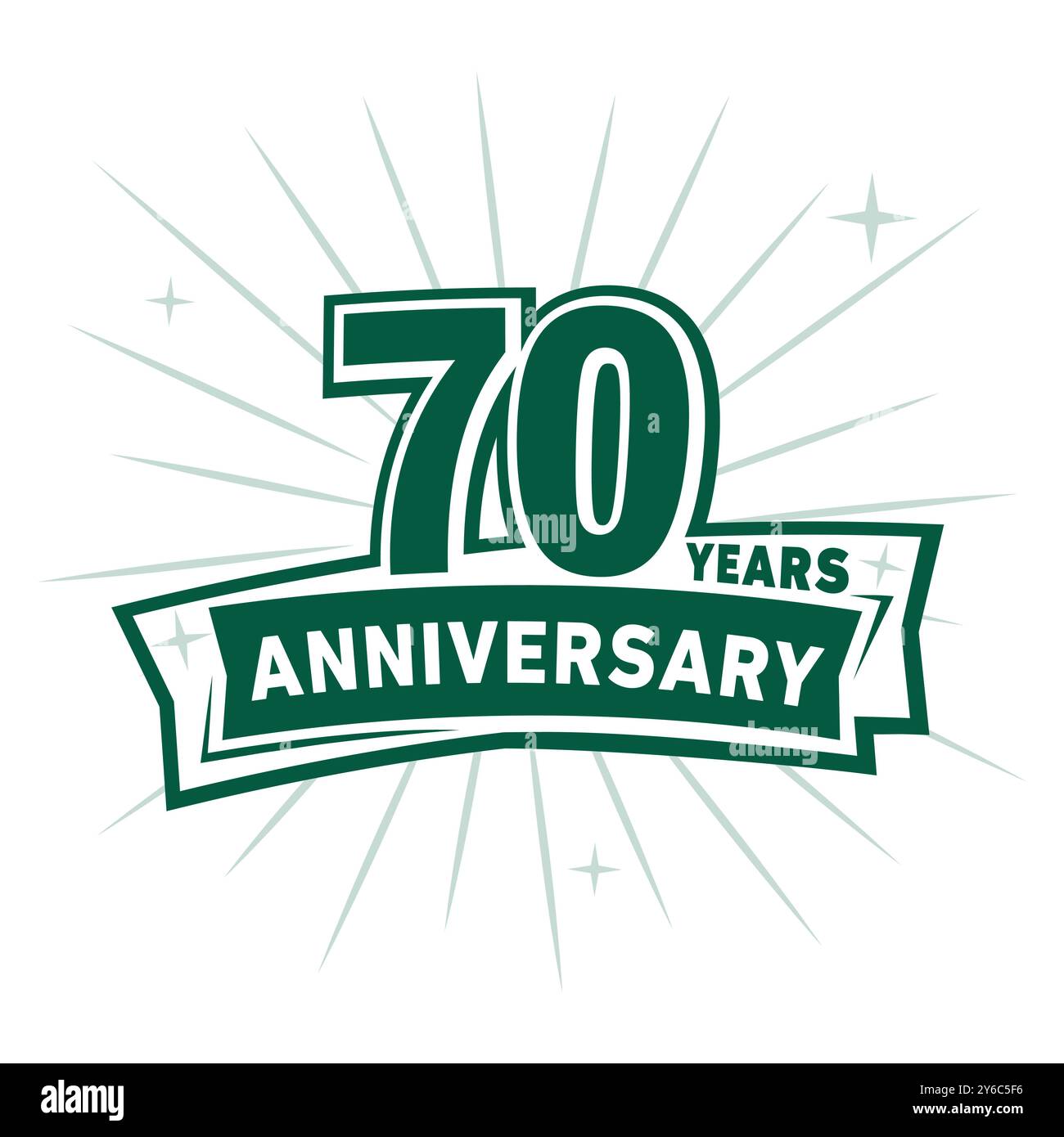 70 years anniversary celebration logo. 70th design template. Vector and ...