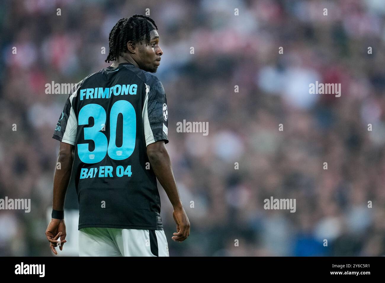 ROTTERDAM, NETHERLANDS - SEPTEMBER 19: Jeremie Frimpong of Bayer 04 ...