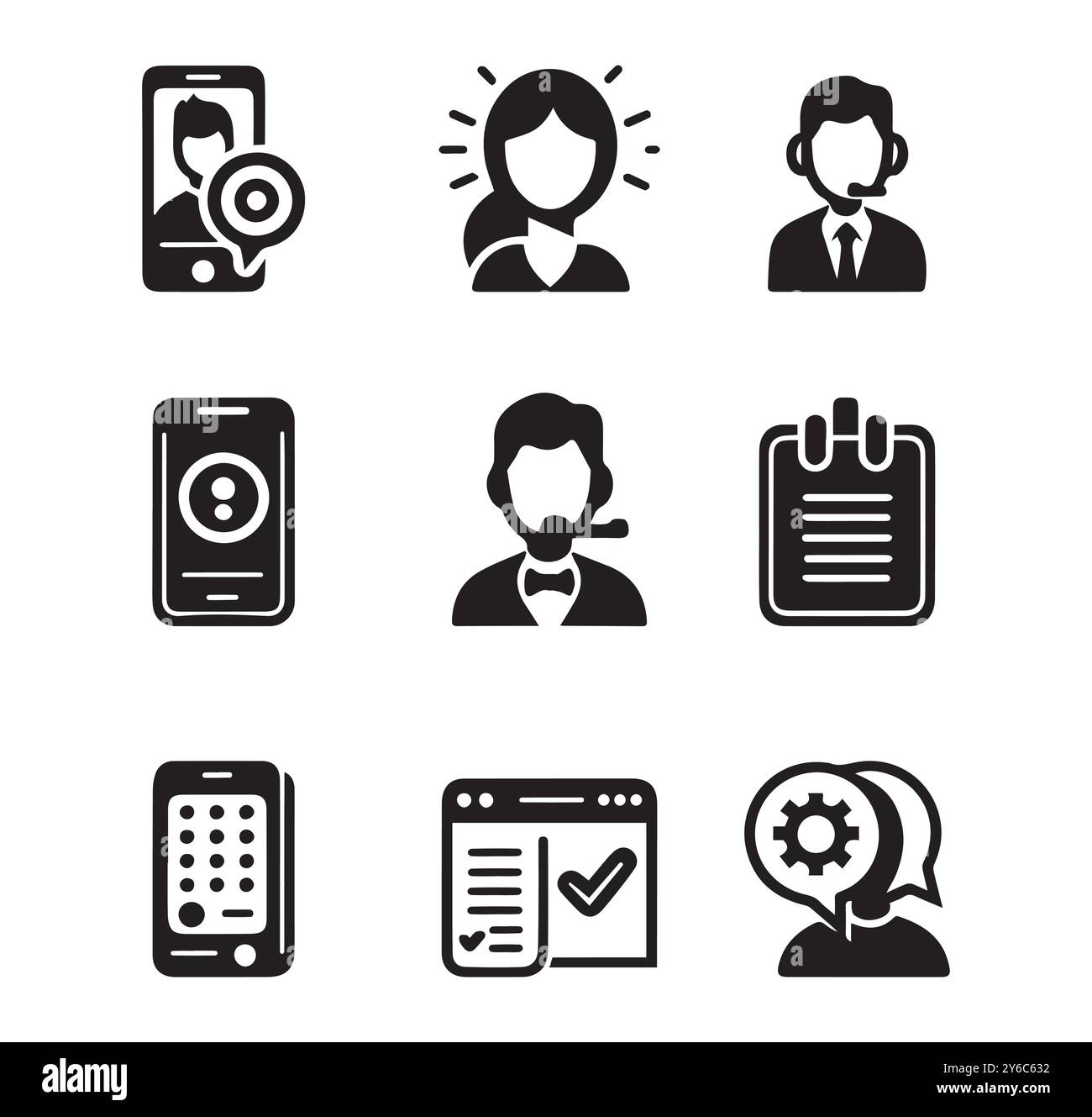 Human resources icons set on white background Stock Vector Image & Art ...