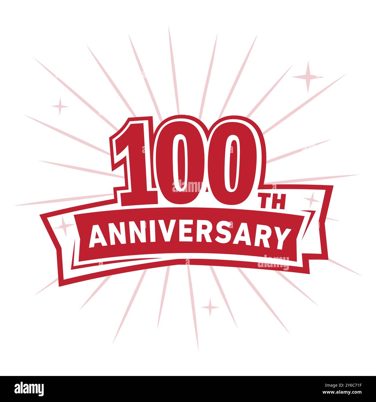 100 years anniversary celebration logo. 100th design template. Vector ...