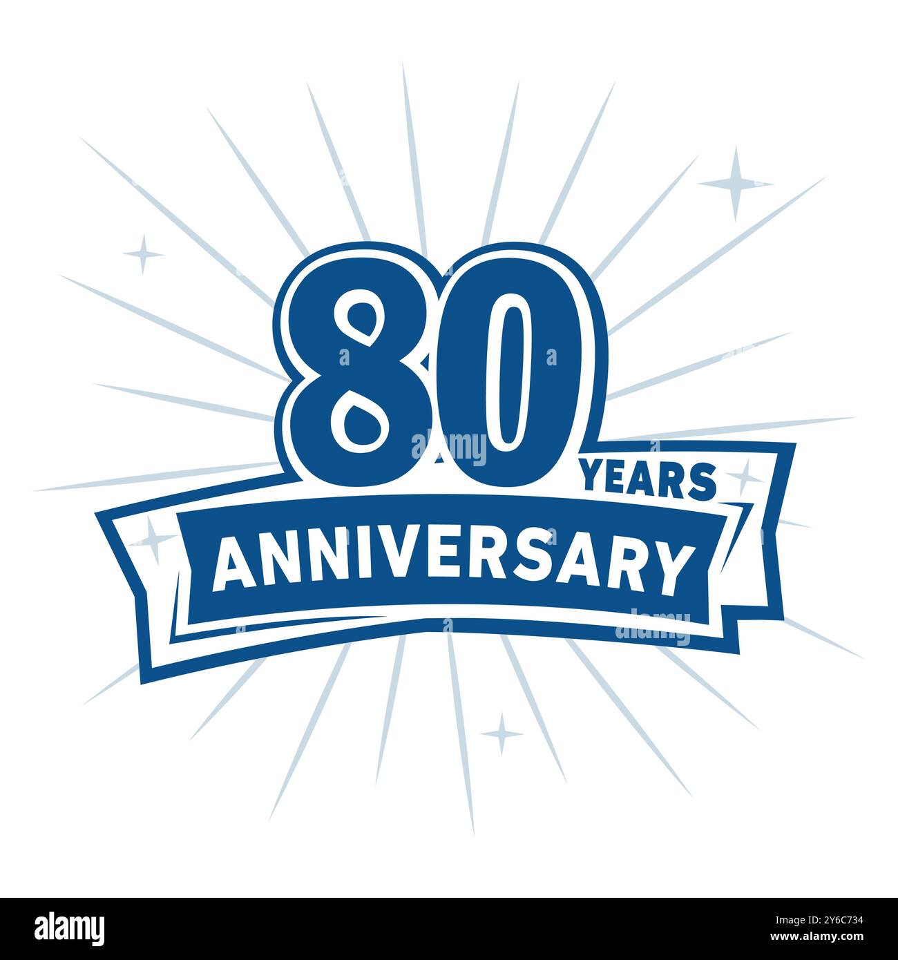 80 years anniversary celebration logo. 80th design template. Vector and ...
