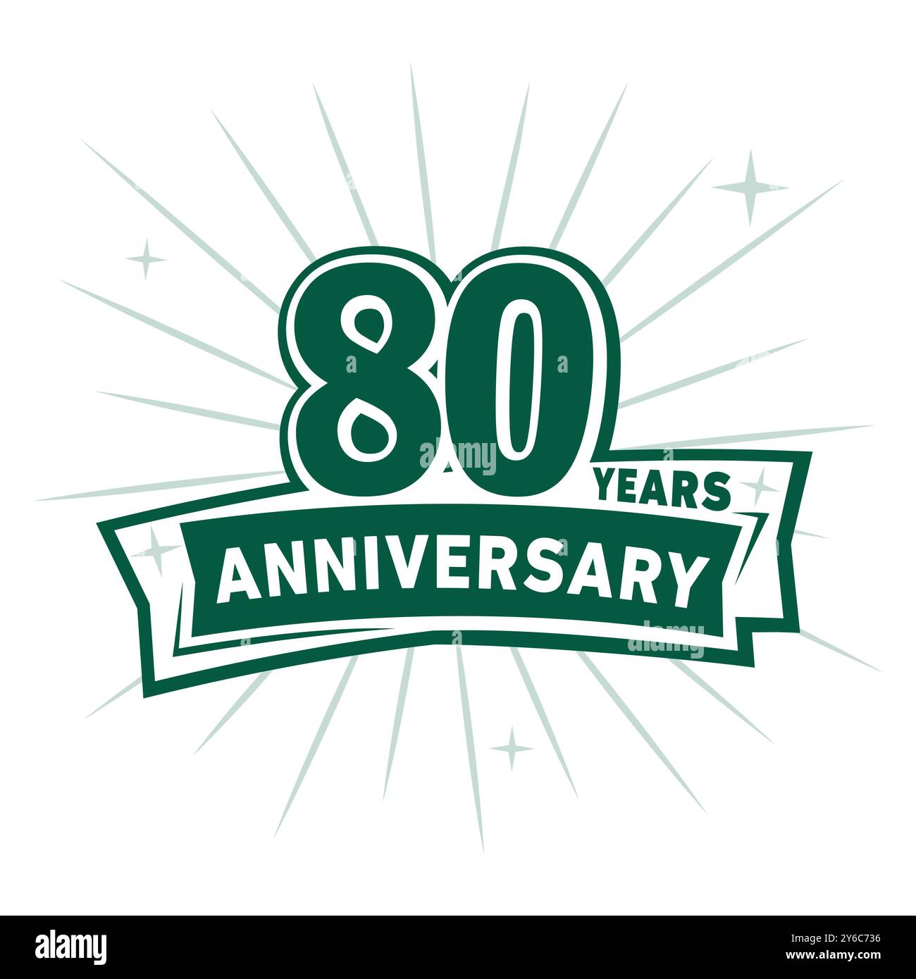 80 years anniversary celebration logo. 80th design template. Vector and ...