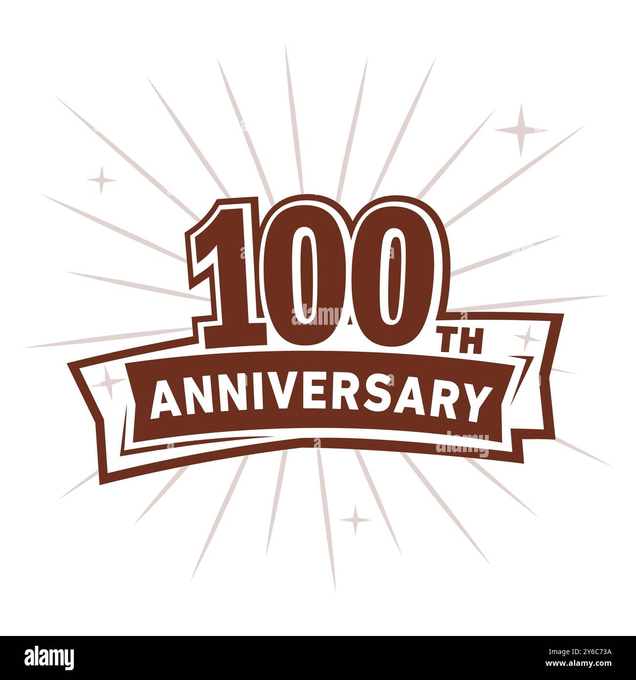 100 years anniversary celebration logo. 100th design template. Vector ...