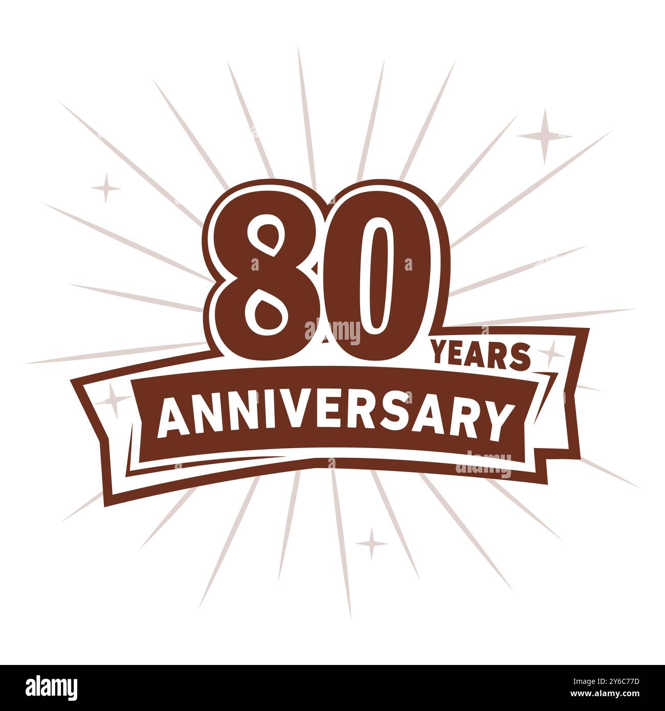 80 years anniversary celebration logo. 80th design template. Vector and ...