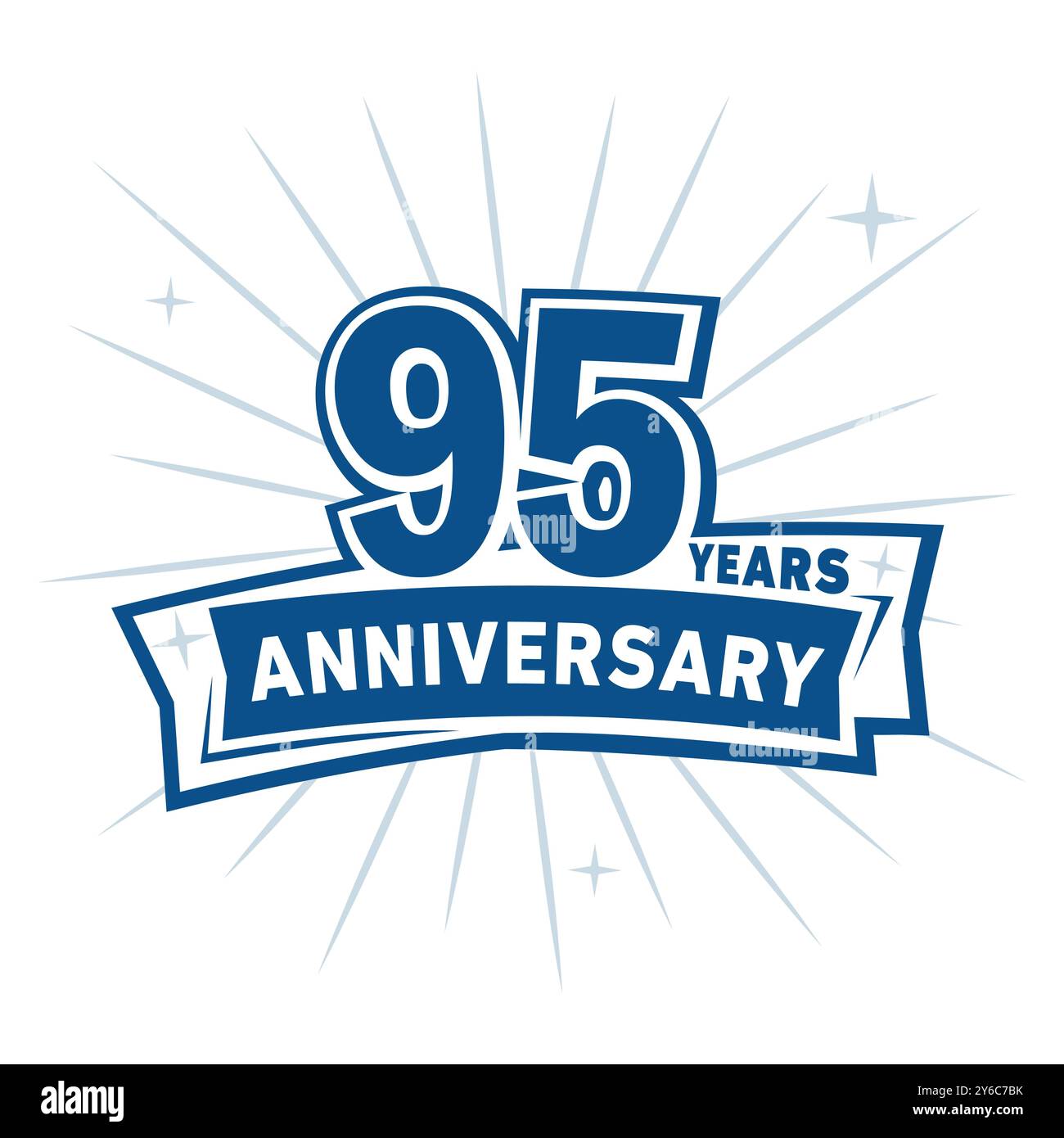 95 years anniversary celebration logo. 95th design template. Vector and ...