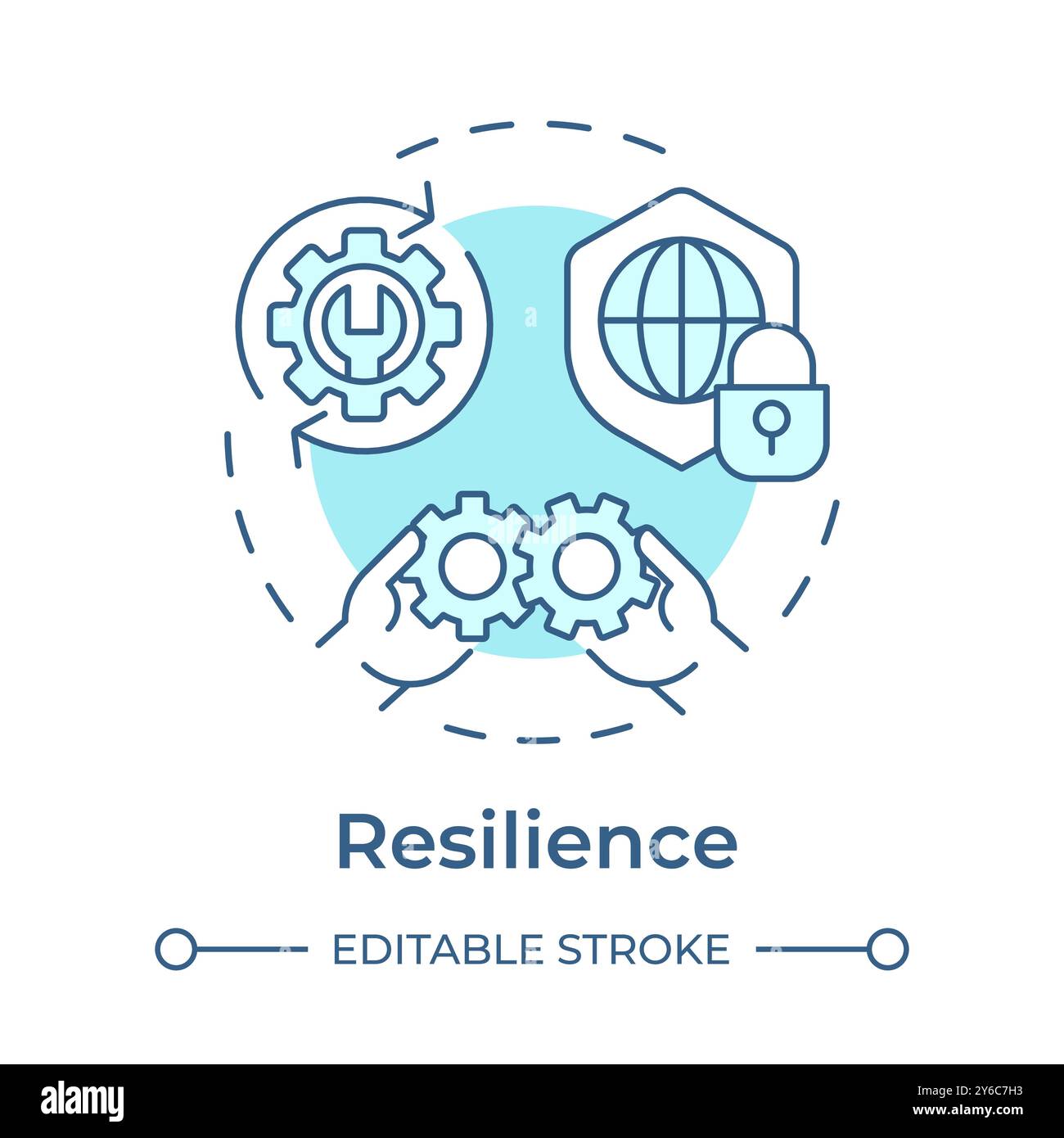 Resilience soft blue concept icon Stock Vector Image & Art - Alamy
