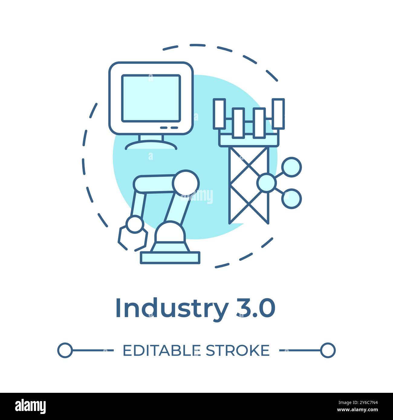 Web industry transformation blue Stock Vector Images - Alamy