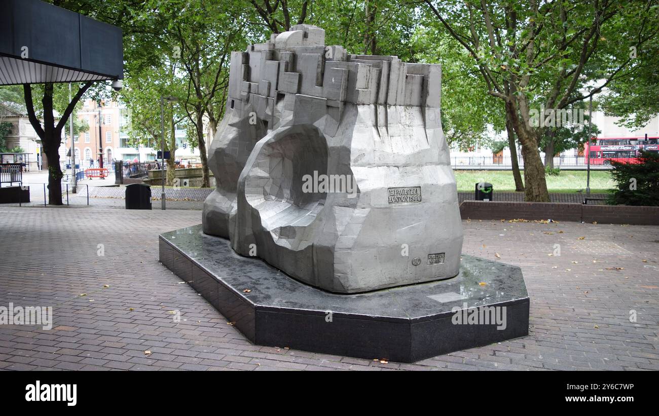 Piscator, also known as the Euston Head, is a large abstract sculpture ...