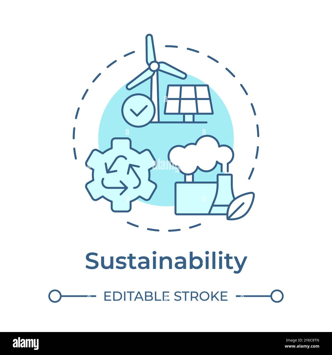 Sustainability soft blue concept icon Stock Vector Image & Art - Alamy