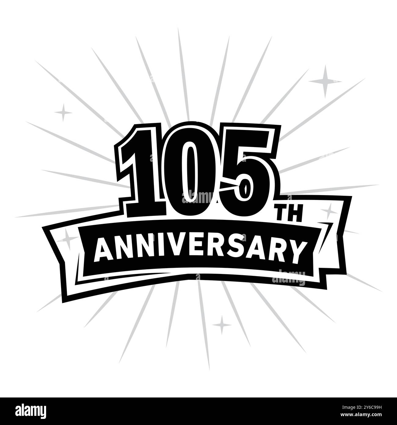 105 years anniversary celebration logo. 105th design template. Vector ...