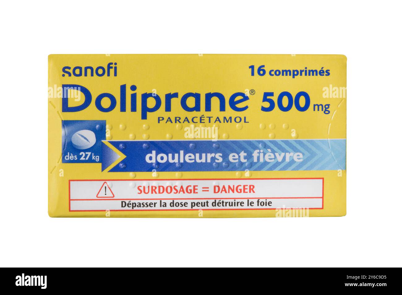 A box of Sanofi Doliprane 500mg Paracetamol tablets Stock Photo - Alamy