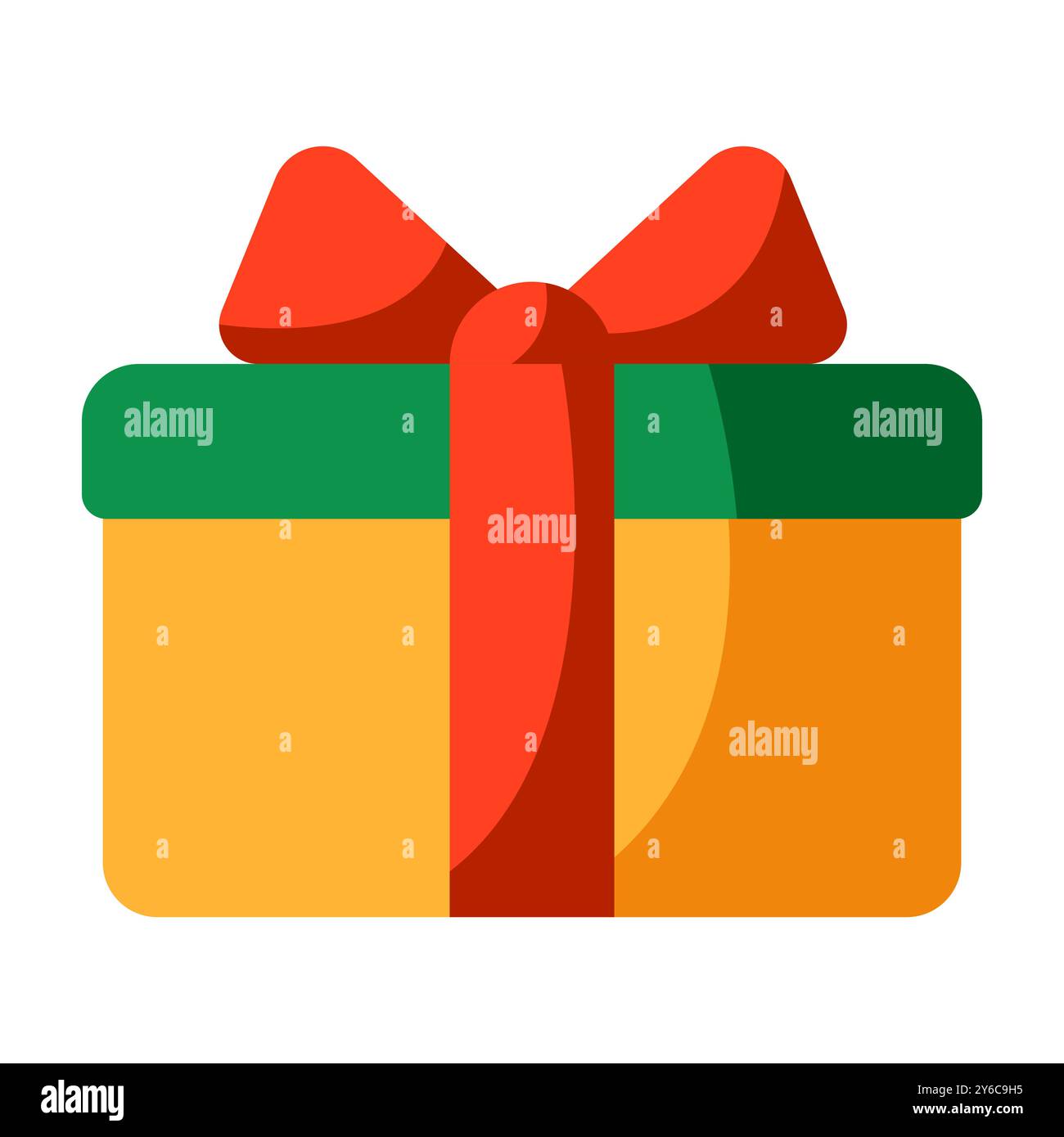 Merry Christmas gift box. Holiday object in cartoon style Stock Vector ...