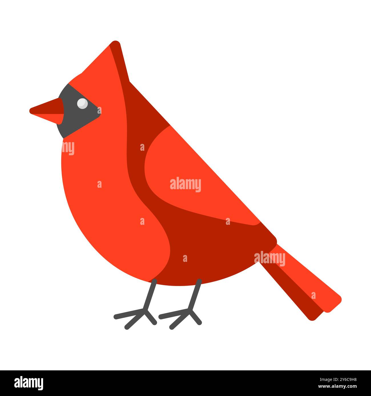 Red Cardinal Bird Head In Cartoon Stock Vector Bird Cardinal Cartoon
