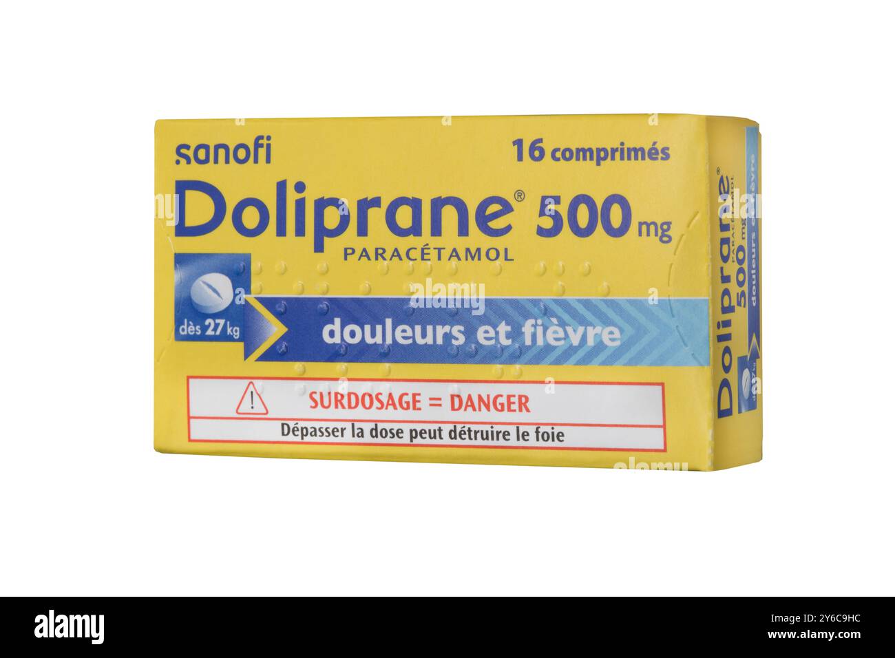A box of Sanofi Doliprane 500mg Paracetamol tablets Stock Photo - Alamy