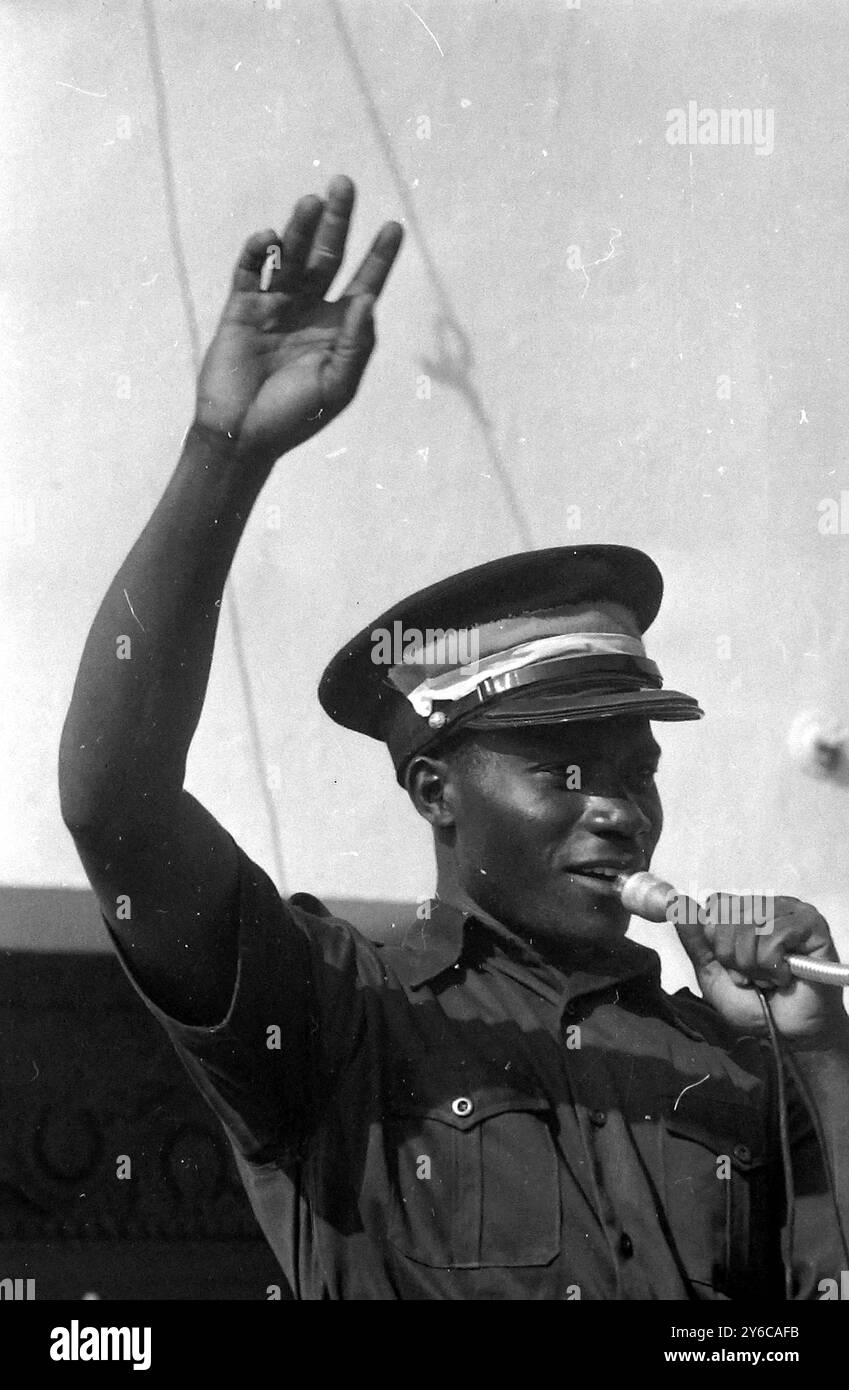 FIELD MARSHAL JOHN OKELLO IN ZANZIBAR / ; 19 JANUARY 1964 Stock Photo - Alamy
