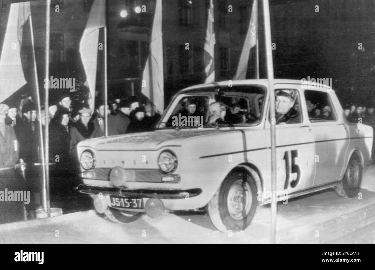 MOTOR RALLY MONTE CARLO ROB STOLEMAKER AND FREDERIK HONHOT IN SIMCA IN ...