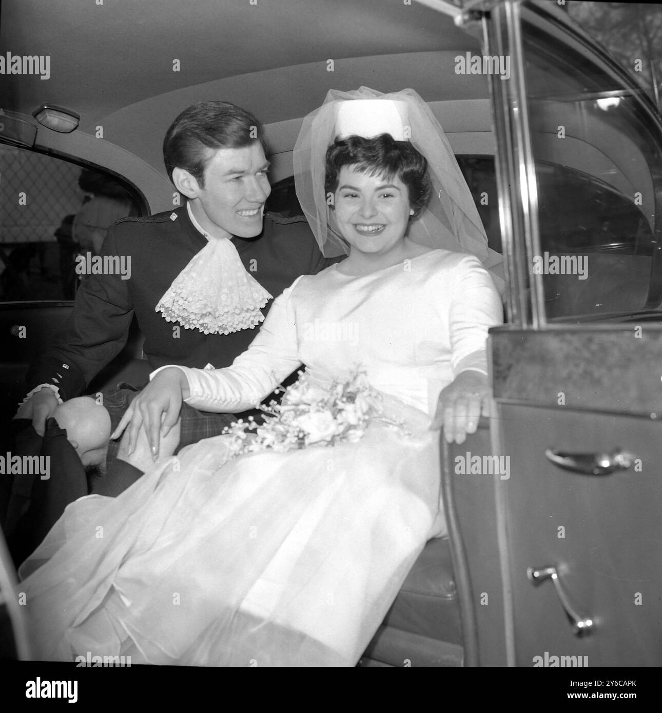 LOUISE DUNN WEDS DONALD CAMERON IN LONDON / ; 18 JANUARY 1964 Stock ...