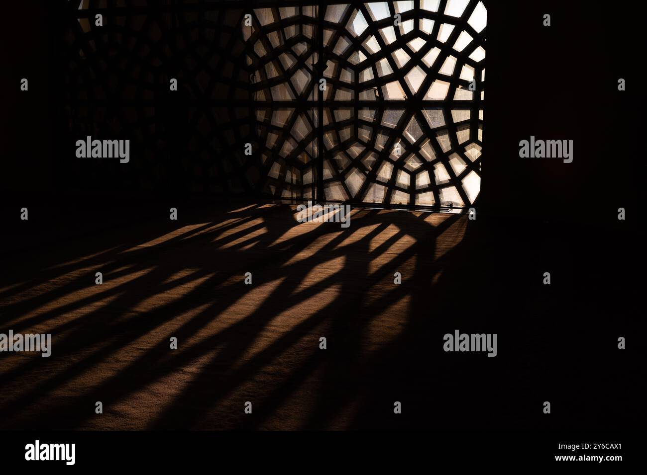 Islamic background photo. Islamic pattern on the window and shadows on ...