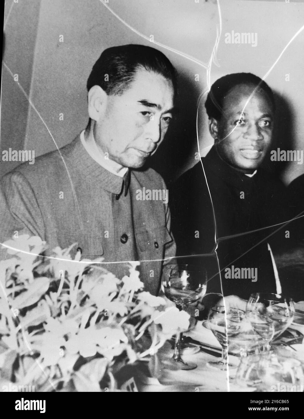 COMMUNIST CHINESE PREMIER CHOU EN-LAI WITH GHANA PRESIDENT KWAME ...