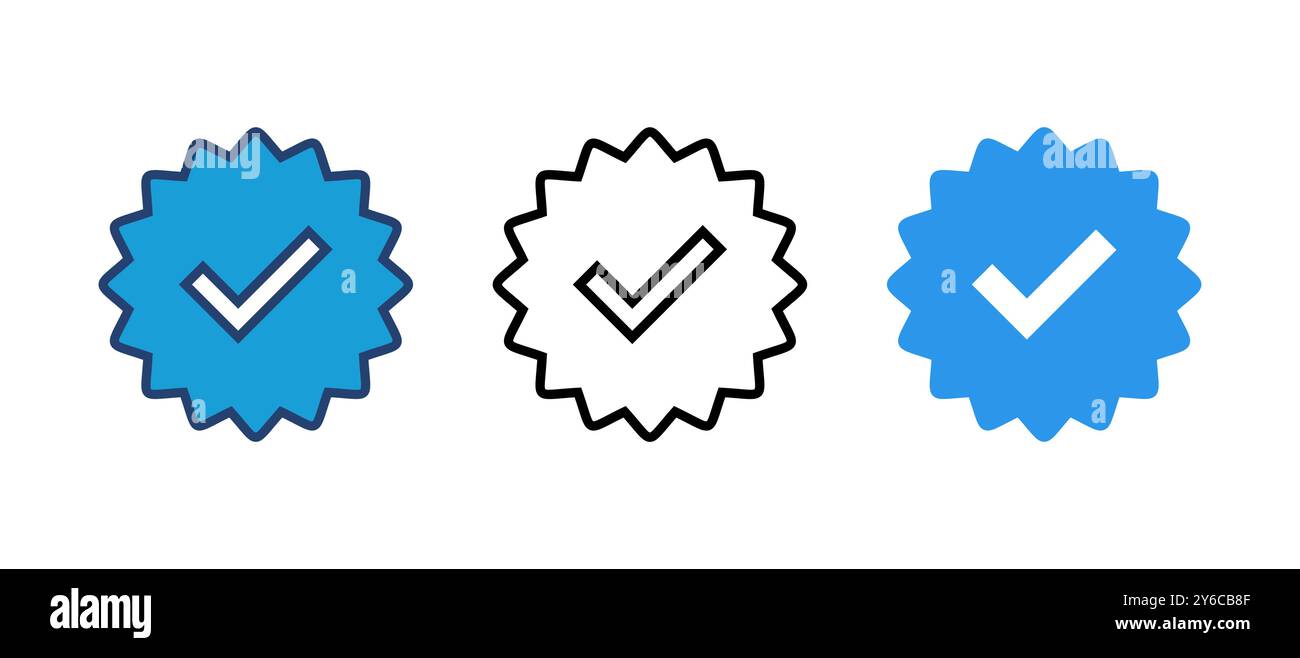 verified icon vector. verification check mark. approved icon Stock Vector Image & Art - Alamy