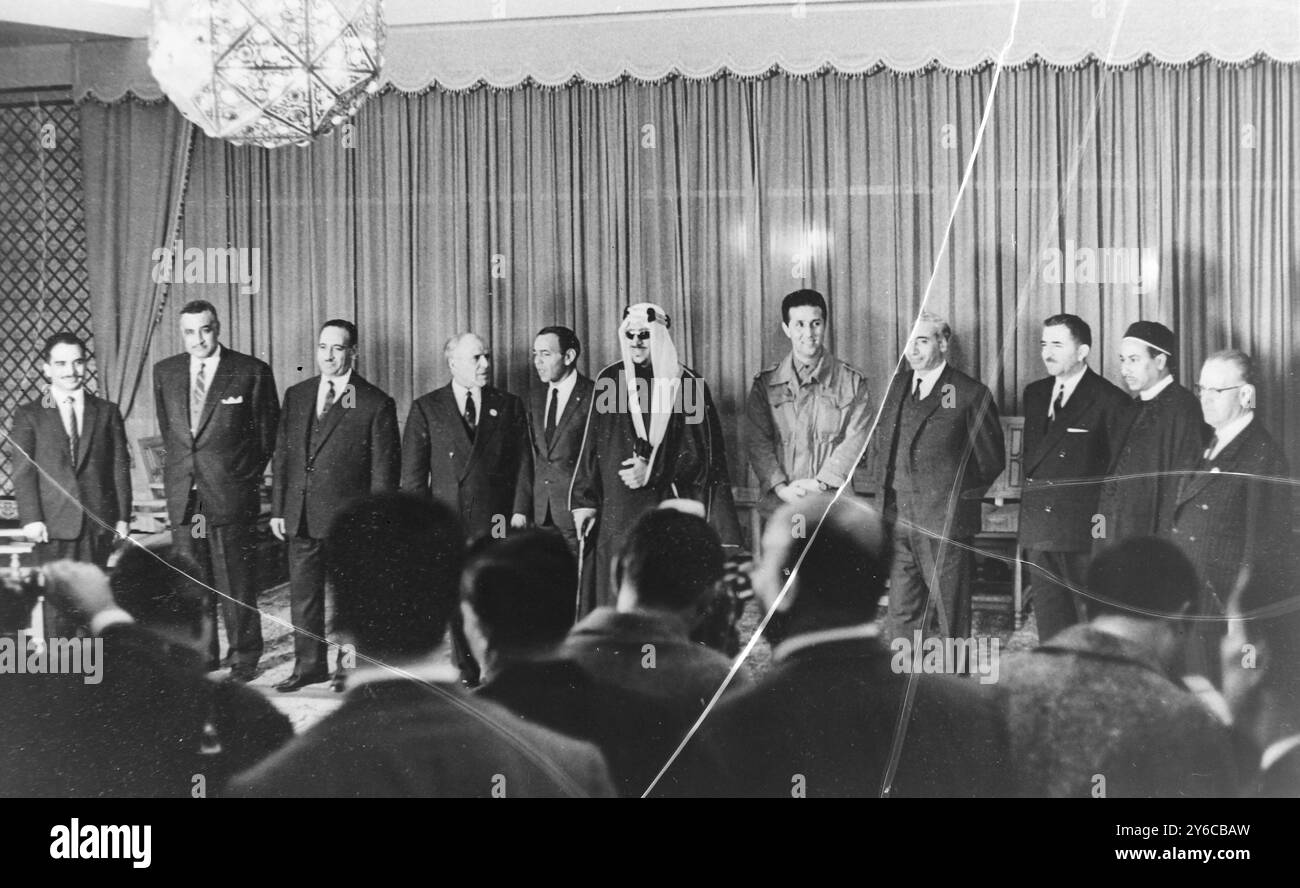 PRESIDENT ABDUL SALAM AREF AT PAN ARAB CONFERENCE IN CAIRO / ; 15 ...