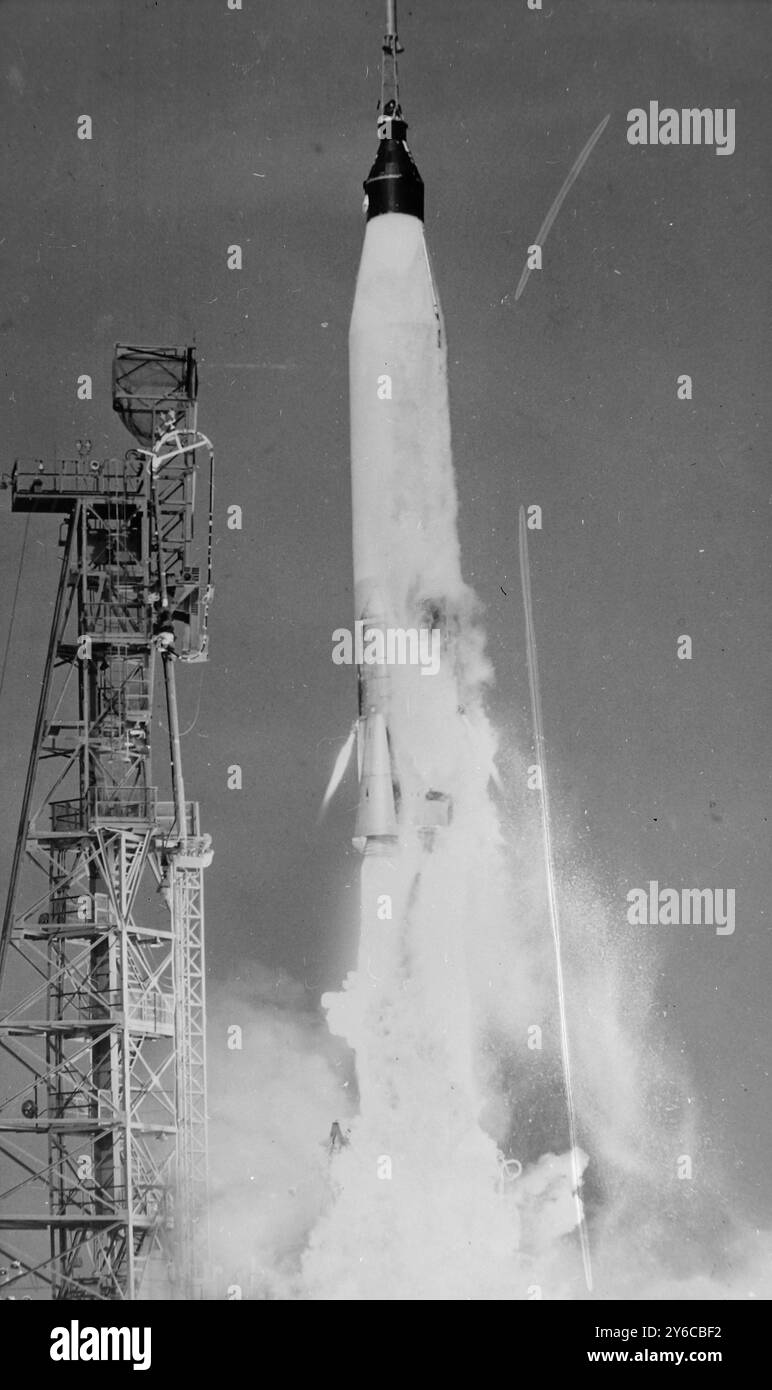 GUIDED MISSILE AND ROCKETS MA9 RISING ABOVE PILLAR OF FLAMES IN CAPE ...