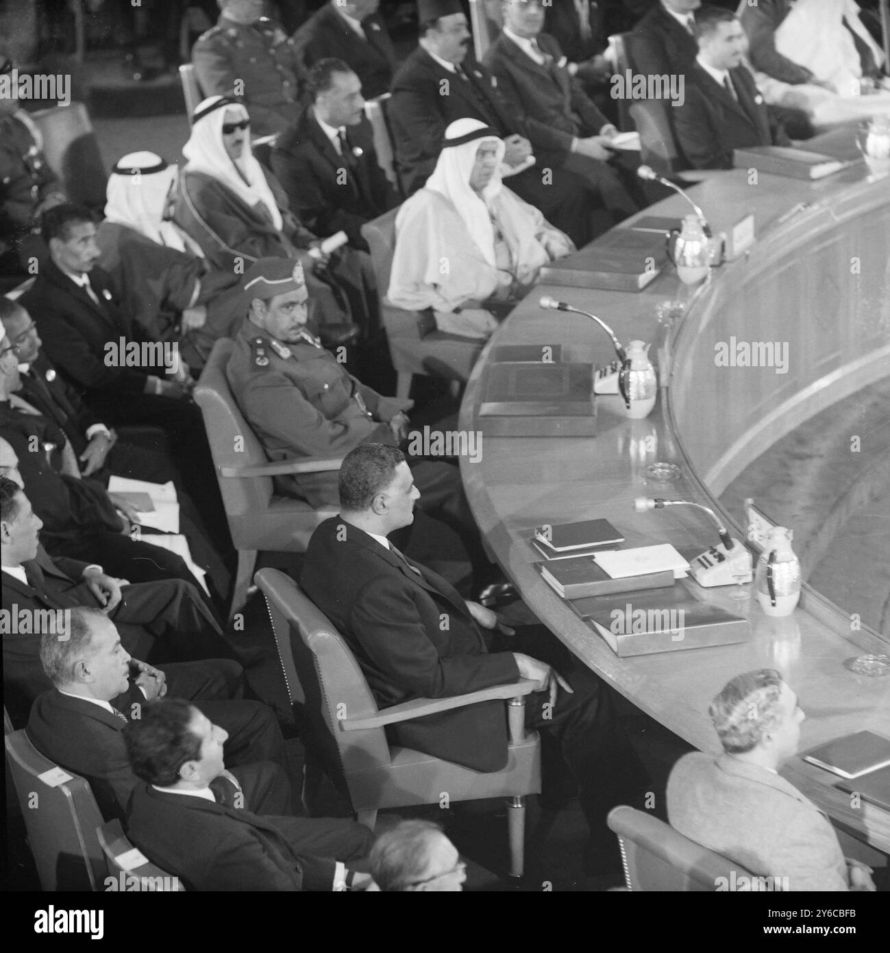 PRESIDENT OF UNITED ARAB REPUBLIC GAMAL ABDUL NASSER, PRINCE HASSAN AND ...
