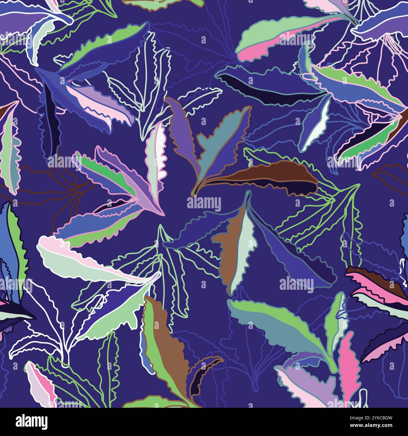 Retro floral pattern in decorative flowers. Colorful floral seamless ...