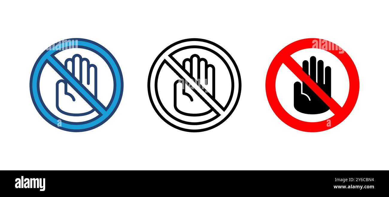 Stop icon vector. stop road sign. hand stop icon vector Stock Vector ...