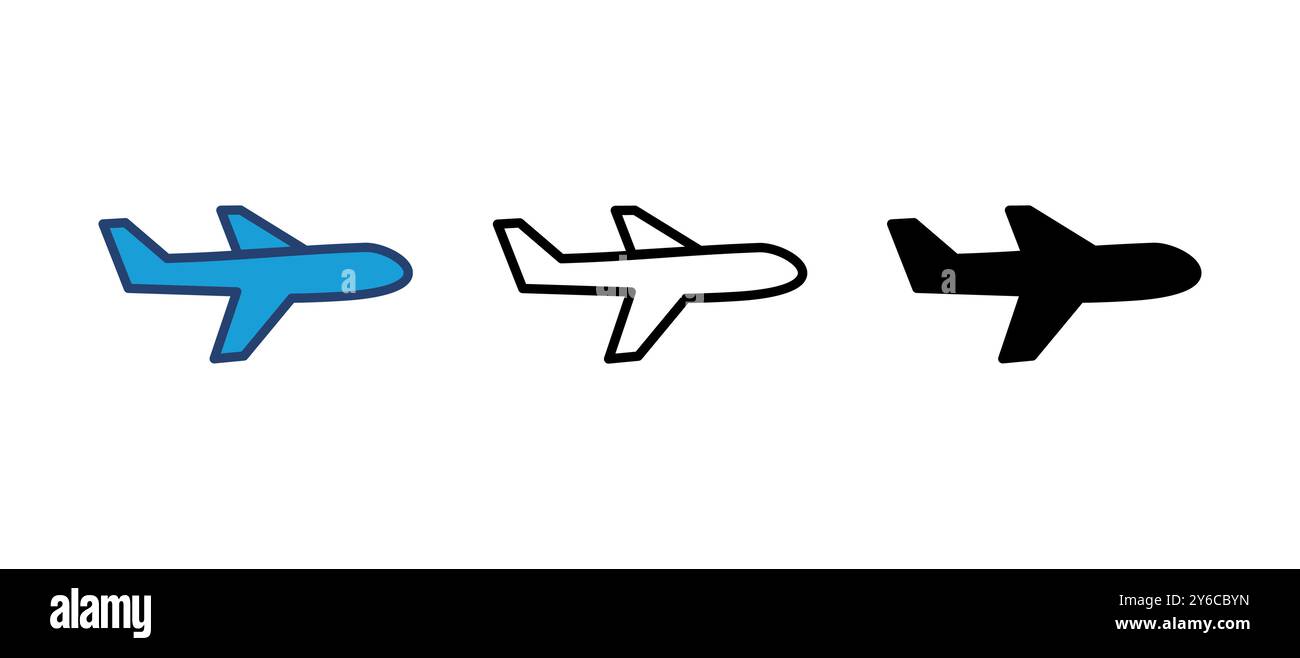 Plane icon vector. Airplane icon vector. Flight transport symbol ...