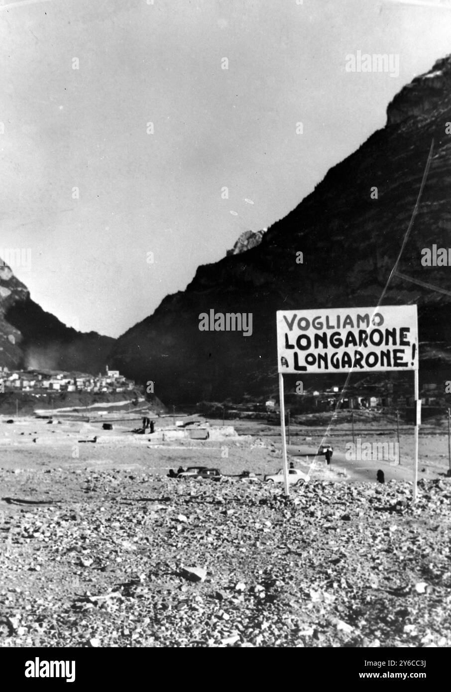 DAM DISASTER VILLAGE DESTROYED IN VAIONT DAM IN LANGARONE, ITALY ; 10 ...