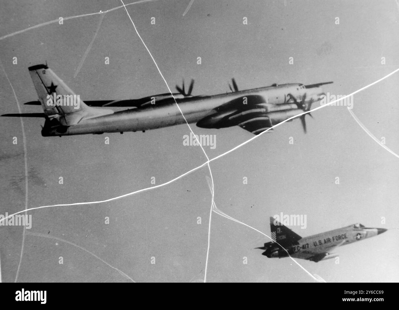 US F 102 JET FIGHTERS WITH SOVIET PLANE IN THE ARCTIC POLE ; 9 JANUARY ...