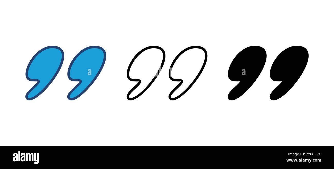 Quote icon vector. Quotation mark symbol Stock Vector Image & Art - Alamy