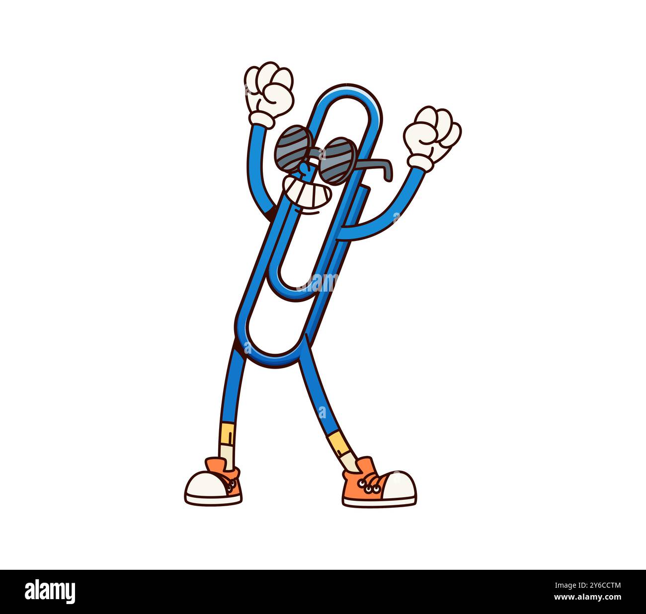 Groovy school clip character wearing sunglasses and sneakers. Cartoon ...