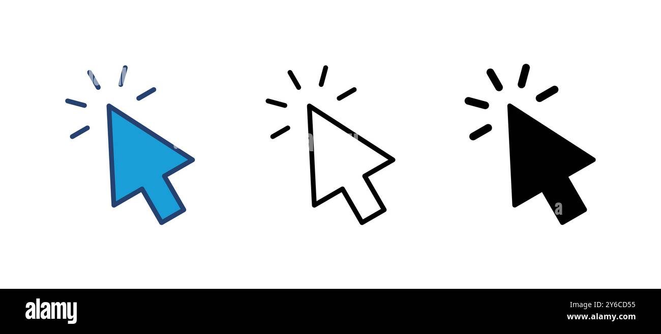 Click icon vector. pointer arrow icon. cursor icon vector Stock Vector Image & Art - Alamy