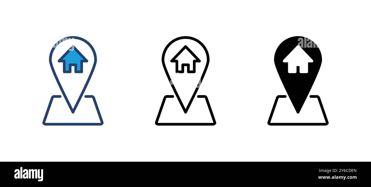 address icon vector. home location icon vector Stock Vector Image & Art ...