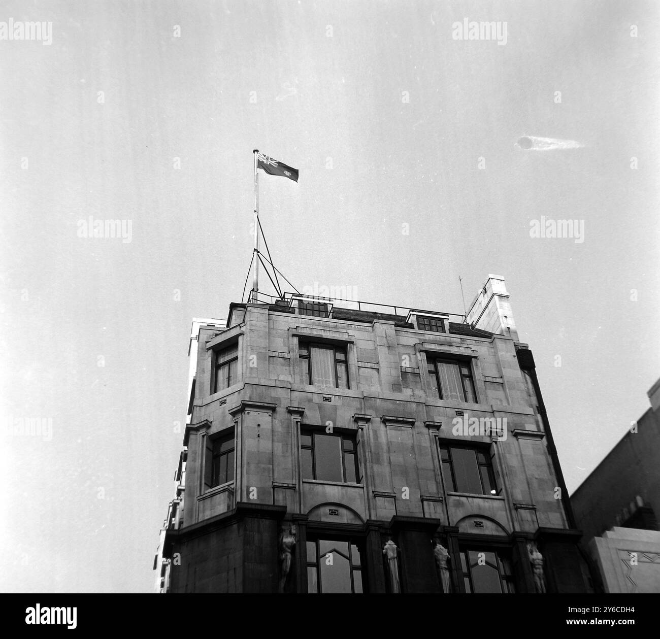 FLAGS SOUTHERN RHODESIAN FLAGS IN RHODESIA HOUSE IN LONDON ; 1 JANUARY ...