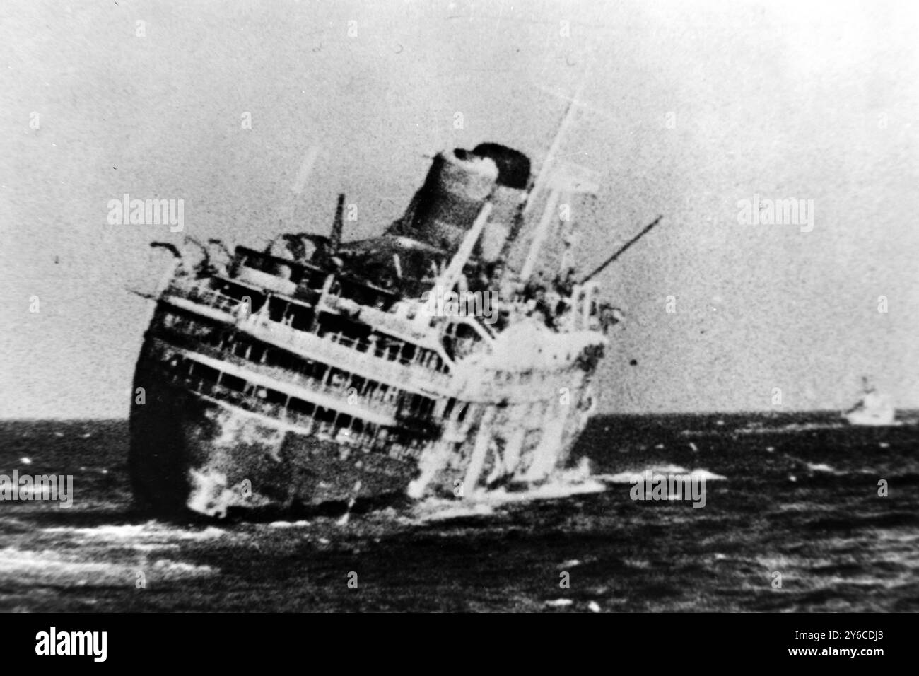 SHIP GREEK LUXURY LINER LAKONIA BEFORE SINKING ; 1 JANUARY 1964 Stock ...