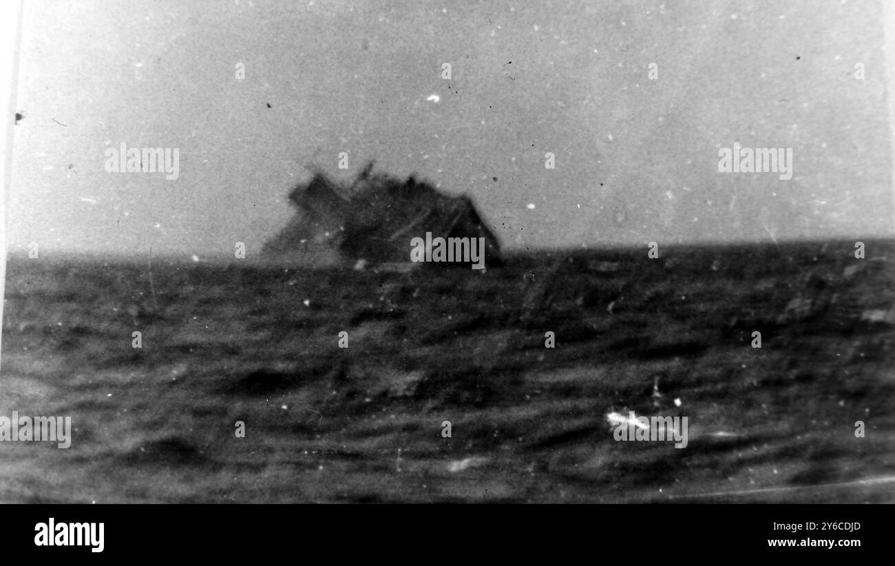 SHIP GREEK LUXURY LINER LAKONIA SINKING OFF BIBRALTAR ; 1 JANUARY 1964 ...