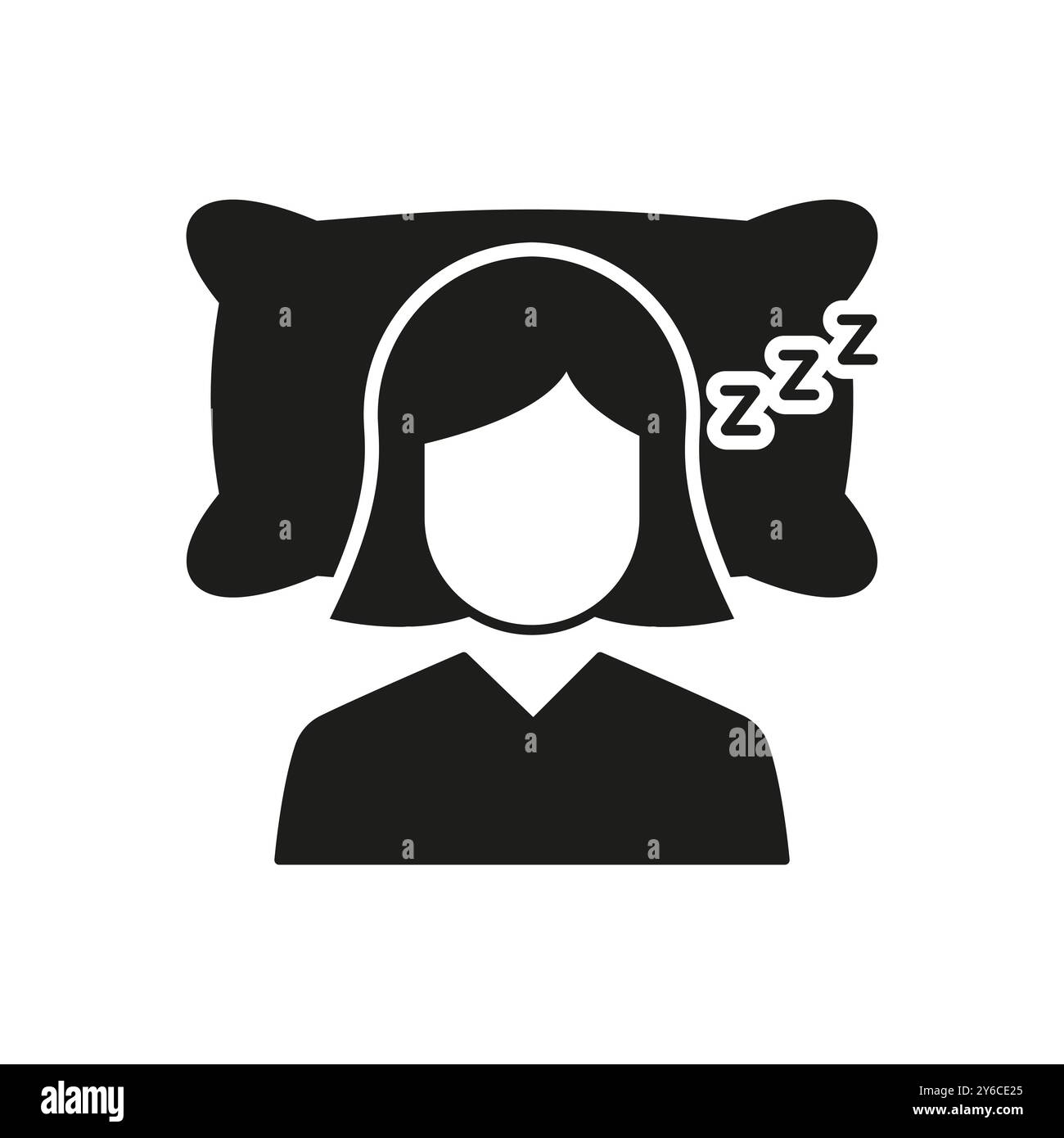 Silhouette human sleeping icon hi-res stock photography and images - Alamy