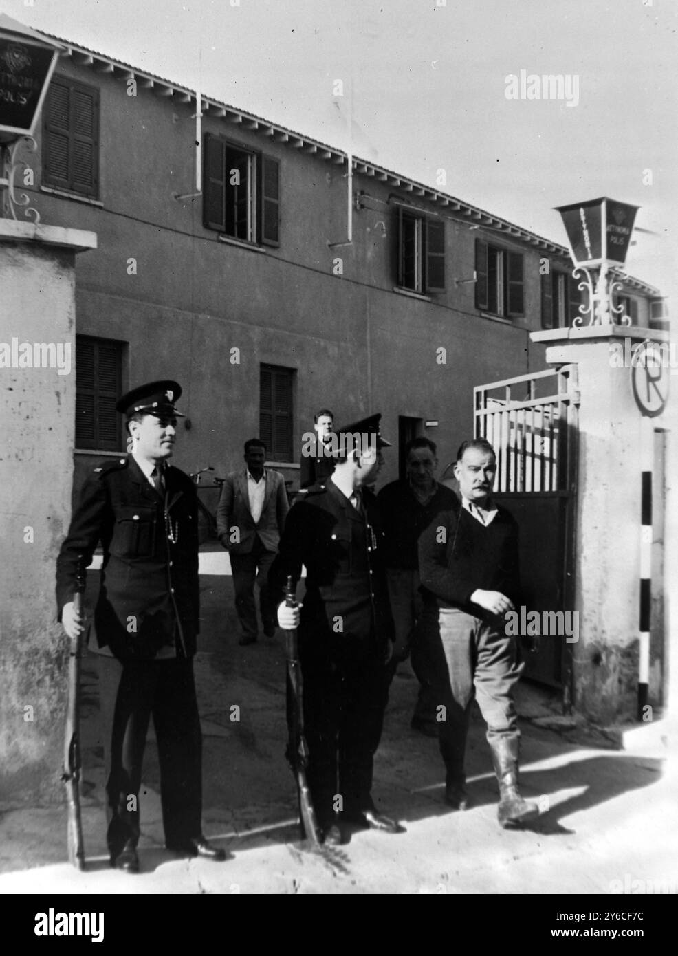 POLICE GUARD STATIONS IN NICOSIA, CYPRUS ; 22 DECEMBER 1963 Stock Photo ...
