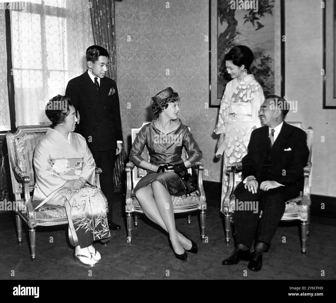 PRINCESS MARGARETHE, JAPANESE EMPEROR HIROHITO & EMPRESS NAGAKO IN ...