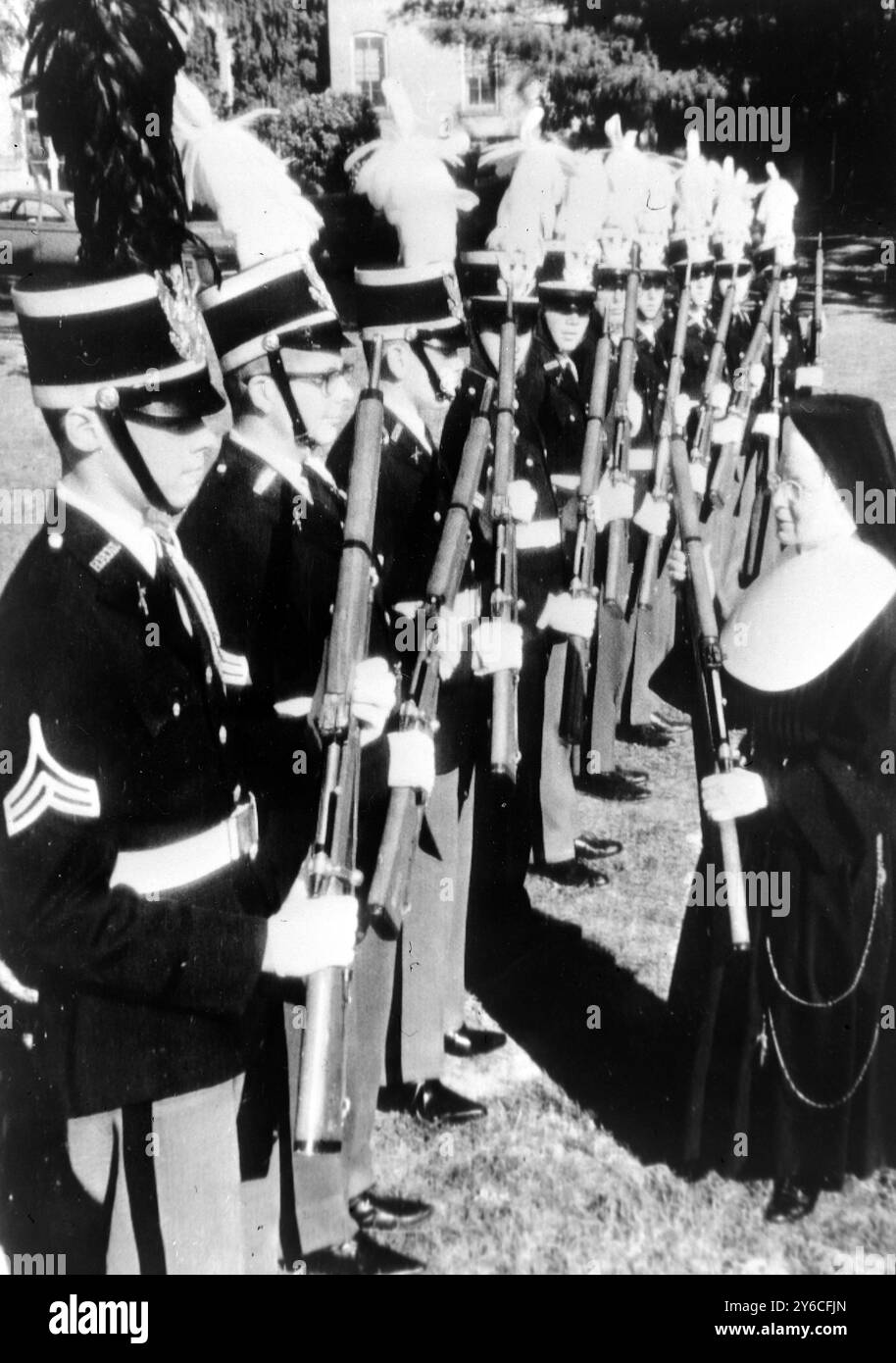 SISTER MARY BARTHOLOMEW WITH MILITARY CADETS IN KALAMAZOO, MICHIGAN ...