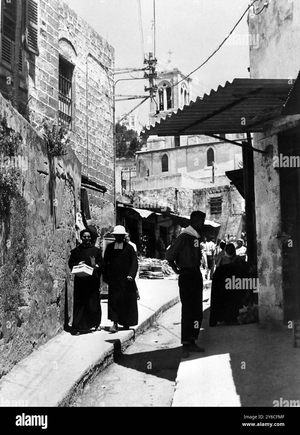 STREET SCENE IN NAZARETH, ISRAEL ; 18 DECEMBER 1963 Stock Photo - Alamy