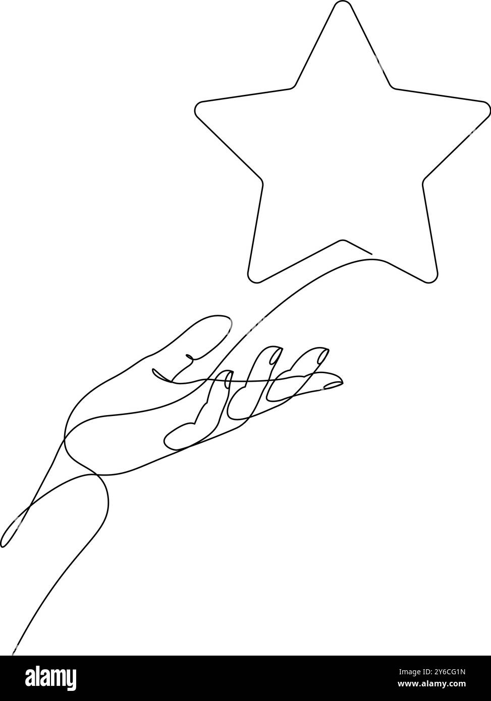 Hand holding star icon Black and White Stock Photos & Images - Alamy